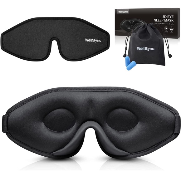 Accessories | 3d Contoured Cup Sleeping Mask Includes Ear Plugs | Poshmark